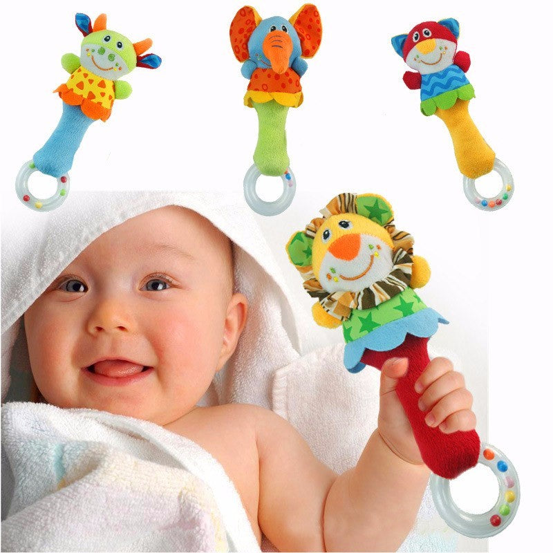 Plush Animal Baby Rattle Ring Bell Toy – Grandpa's Shop